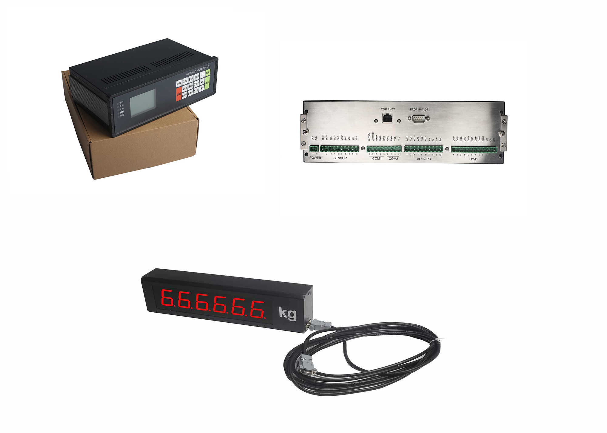 Weight Totlalizing Ration Belt Load Cell Display And Controller With 2 AO 4-20 Ma