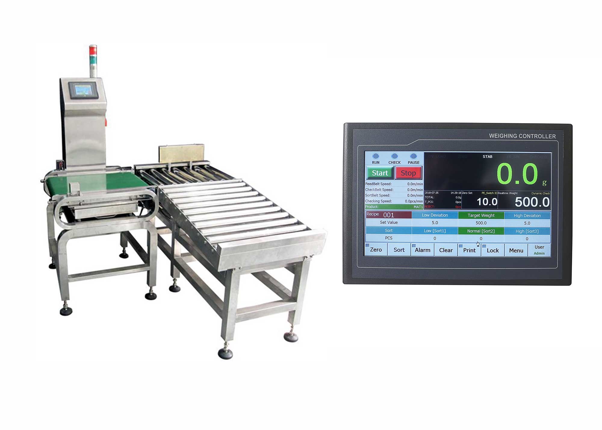 Sorting Check Weighing Indicator, Controller For Automatic Flipper Type Checkweigher Scales