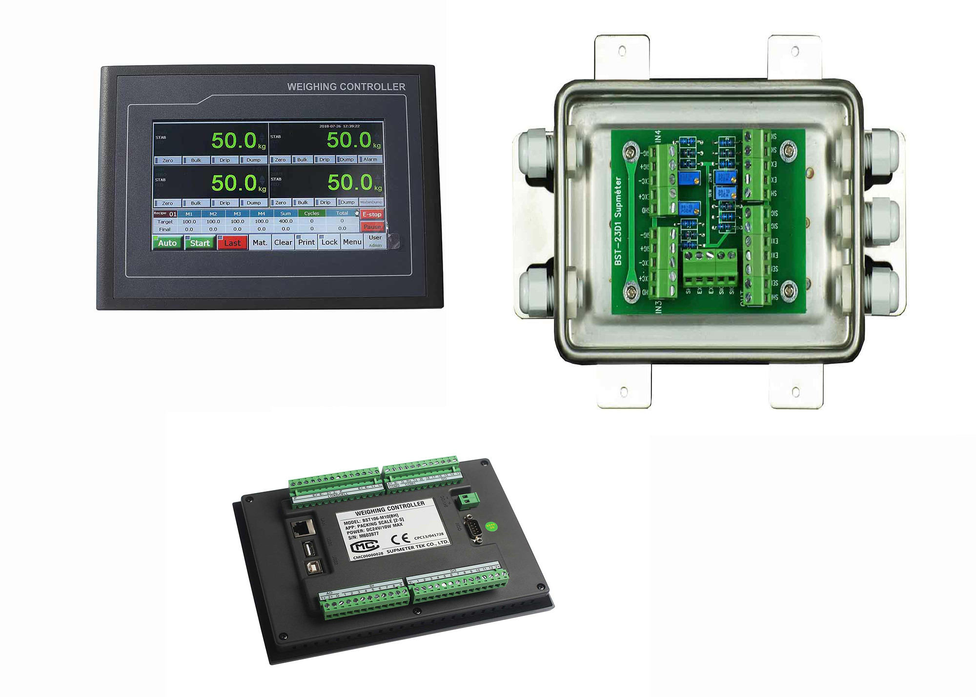Anti Vibration TFT Touch Digital Ration Batch Weighing Controller