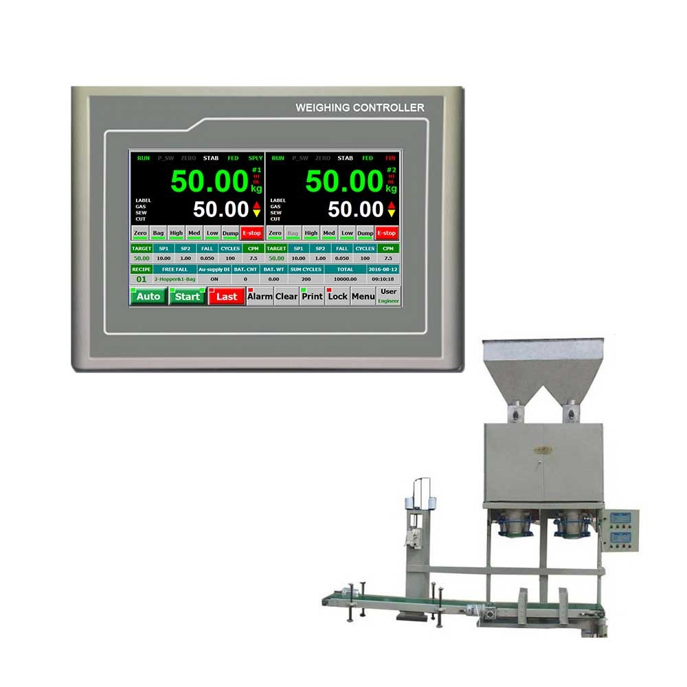 2 Head Double Discharge Bagging Controller With 16 Bit Color Screen