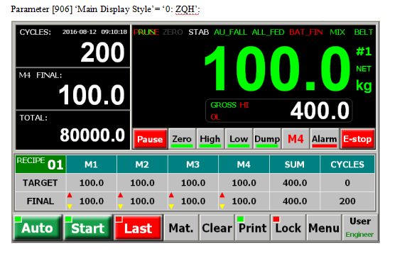 HMI Load Cell Display And Controller With 4 Material & 2 Speed Feeding