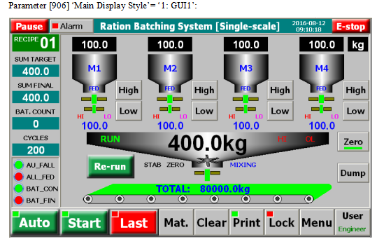 HMI Load Cell Display And Controller With 4 Material & 2 Speed Feeding