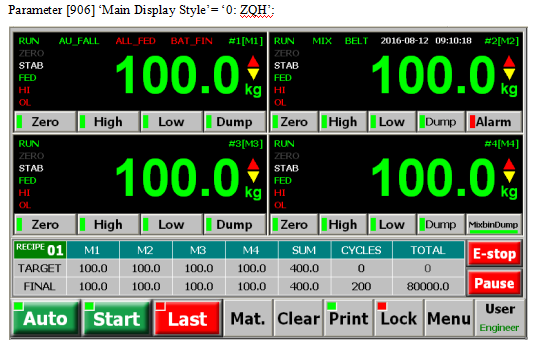 HMI Load Cell Display And Controller With 4 Material & 2 Speed Feeding