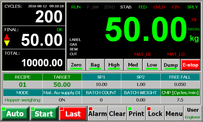 Vertical Form Fill Seal Machine Indicator Bagging Controller For ...