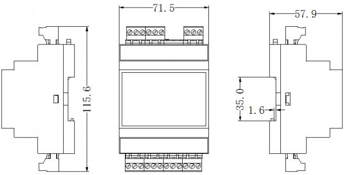 Guide Rail Type Digital Weighing Controller Module 24 Bit High Precision